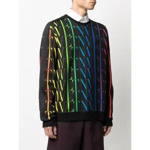 Valentino Garavani Vltn Rainbow Crewneck Sweatshirt