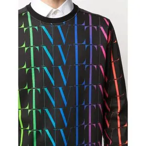 Valentino Garavani Vltn Rainbow Crewneck Sweatshirt