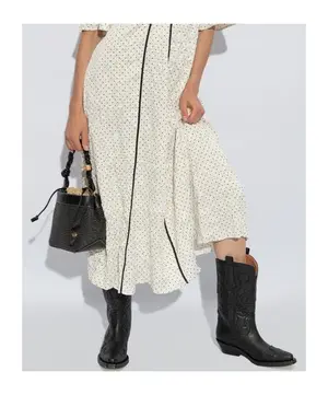 GANNI Square-toed Short Boots - Black