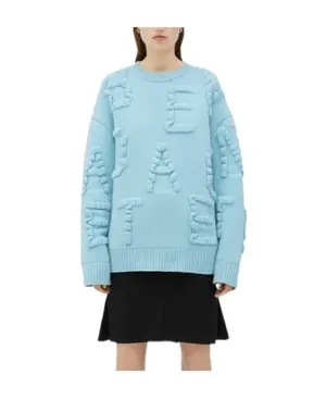 Bottega Veneta Alphabet Detailed Knitted Jumper - Blue