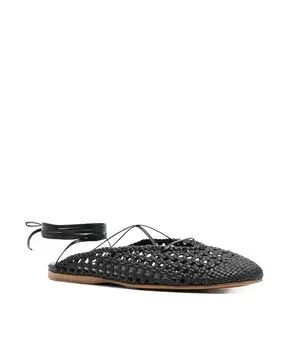 FORTE_FORTE Woven Lace-up Sandals
