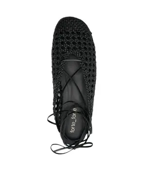 FORTE_FORTE Woven Lace-up Sandals