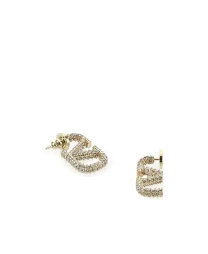 Valentino Garavani Vlogo Signature Embellished Earrings - White