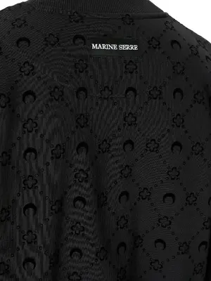 MARINE SERRE Round Neck Long Sleeve Sweater