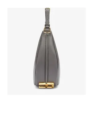 Fendi Leather Baguette Bag - Gray