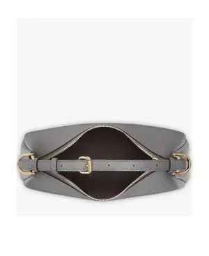 Fendi Leather Baguette Bag - Gray