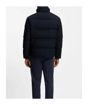 Hugo Boss Down Filled Flannel Jacket - Dark Blue