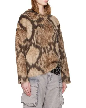 Attico The Shades" Brushed Python Wool-mix Sweater