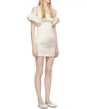 Jacquemus La Mini Robe Chouchou Dress With Detachable Sleeves