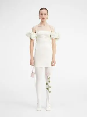 Jacquemus La Mini Robe Chouchou Dress With Detachable Sleeves