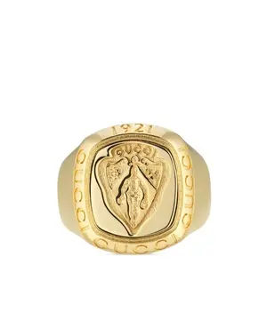 Gucci Gucci Crest Signet Ring Gold
