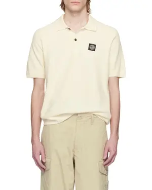Stone Island Short-sleeved Knitted Polo Shirt
