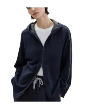 Brunello Cucinelli Embellished Zip Hoodie - Black