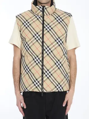Burberry Checked Zipped Reversible Padded Gilet