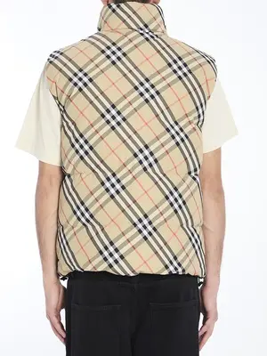 Burberry Checked Zipped Reversible Padded Gilet