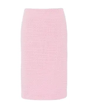 Miu Miu Textured Tweed Skirt - Pink