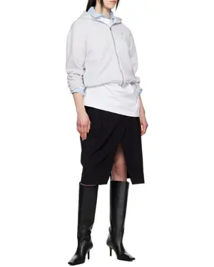 Acne Studios Organic Cotton Zip-up Hoodie With Face Logo Patch - White