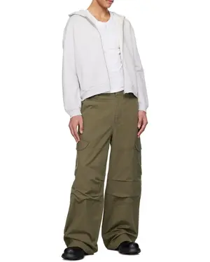 Acne Studios Organic Cotton Zip-up Hoodie With Face Logo Patch - White