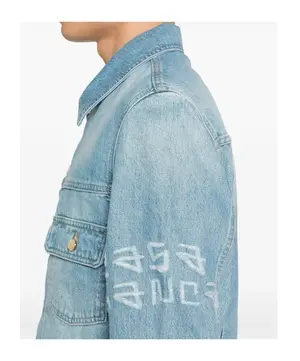 Casablanca Graffiti Denim Jacket - Blue
