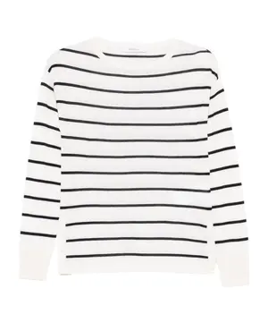 Max Mara Tabella Striped Long Sleeve Jumper - White