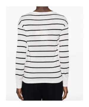 Max Mara Tabella Striped Long Sleeve Jumper - White