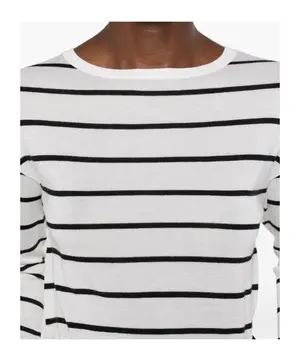 Max Mara Tabella Striped Long Sleeve Jumper - White