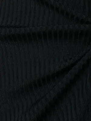 David Koma Ribbed Long Sleeve Bow Detail Maxi Dress