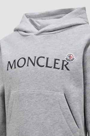 Moncler Logo Patch Hoodie - Grey