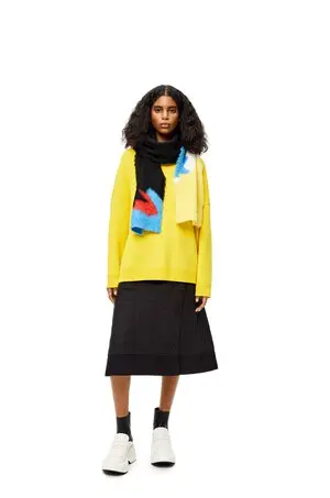 Loewe Colour-block Knitted Scarf