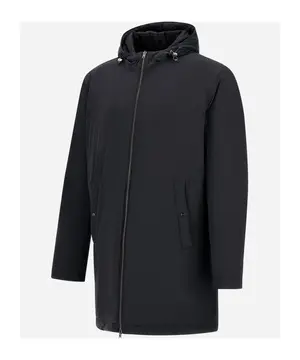 Herno Hooded Parka With Drawstring - Black