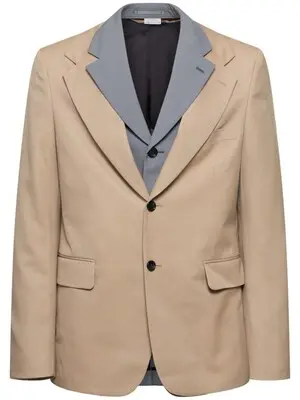 Comme Des Garçons Wool Double Blazer - Gray
