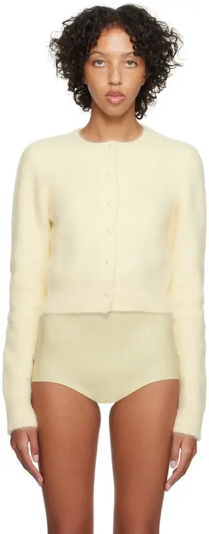 MAISON MARGIELA Cropped Knitted Cardigan