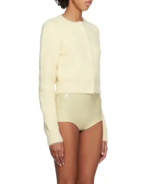 MAISON MARGIELA Cropped Knitted Cardigan