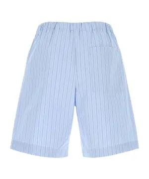 Dries Van Noten Striped Embroidery Loose Fit Elasticated Shorts