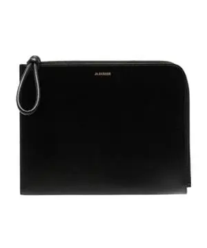 JIL SANDER Logo Print Strap Clutch Bag