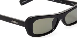 Jacquemus Capri Rectangular Crocodile-effect Sunglasses - Black
