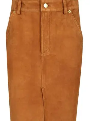DARKPARK Erika Suede Skirt - Brown