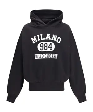 Dolce & Gabbana Printed Logo Hoodie - Black