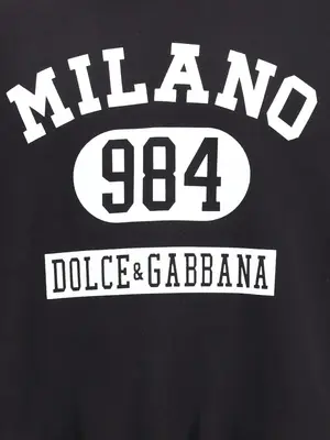 Dolce & Gabbana Printed Logo Hoodie - Black