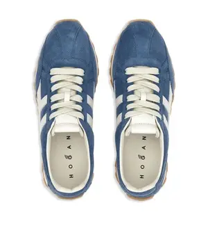 Hogan Logo Patch Low-top Sneakers - Blue