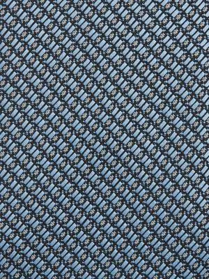 Zegna Geometric Jacquard Neck Tie - Light Blue