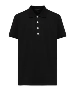 Balmain Short-sleeve Polo Shirt - Black