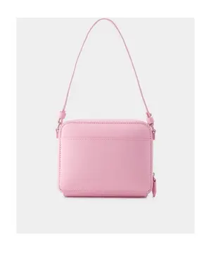 COURREGES Logo Zipper Shoulder Bag - Pink