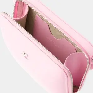 COURREGES Logo Zipper Shoulder Bag - Pink