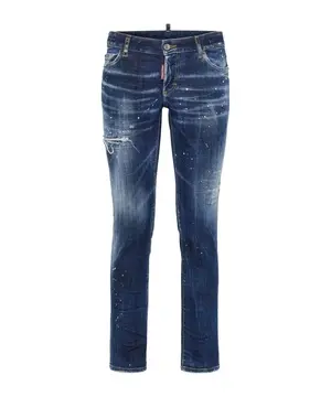 Dsquared2 Distressed Cropped Jeans - Blue
