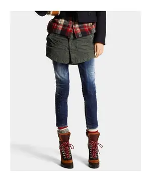 Dsquared2 Distressed Cropped Jeans - Blue
