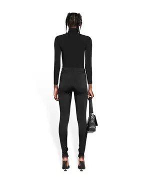 Balenciaga High-waisted Bonded Spandex Leggings With Zipper Detail