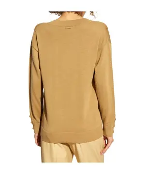 Michael Kors V-neck Logo Jumper - Yellow