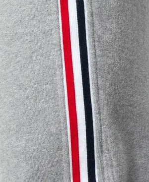 Thom Browne Rwb Stripe Track Pants - Light Gray