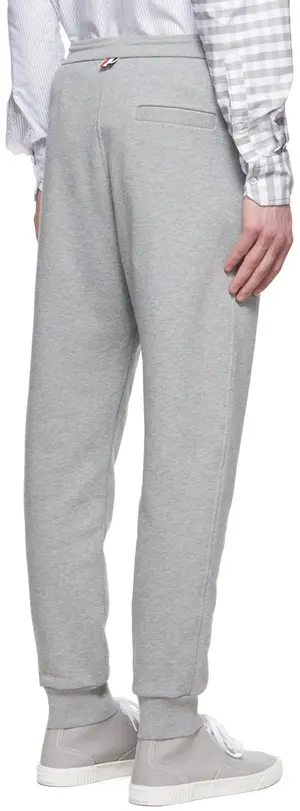 Thom Browne Rwb Stripe Track Pants - Light Gray
